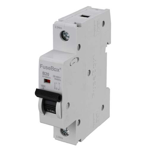 Fusebox 20A Single Pole 6kA B Curve MCB (MT06B201) | CEF