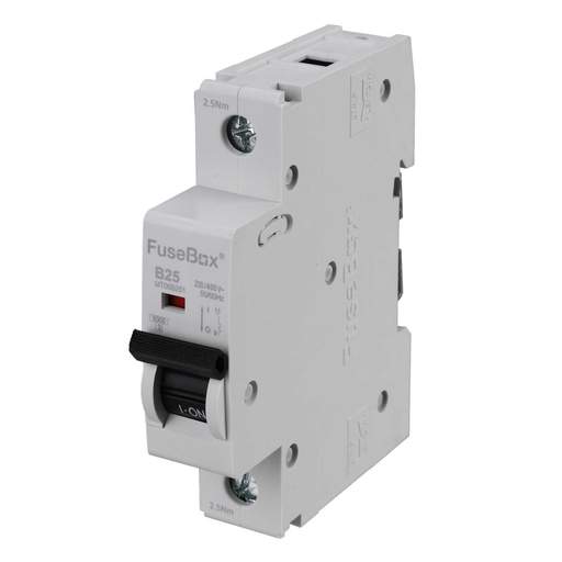 Fusebox 25A Single Pole 6kA B Curve MCB (MT06B251) | CEF
