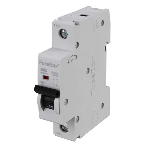 Fusebox 63A Single Pole 6kA B Curve MCB (MT06B631) | CEF