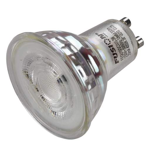 Fusion Essential 3W GU10 LED Non Dimmable Glass Lamp 4000K (FEGU10/3/CW ...