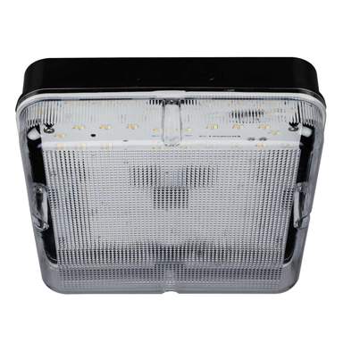 Fusion QUAD 16W LED Tri-Colour Emergency Square Bulkhead Black ...