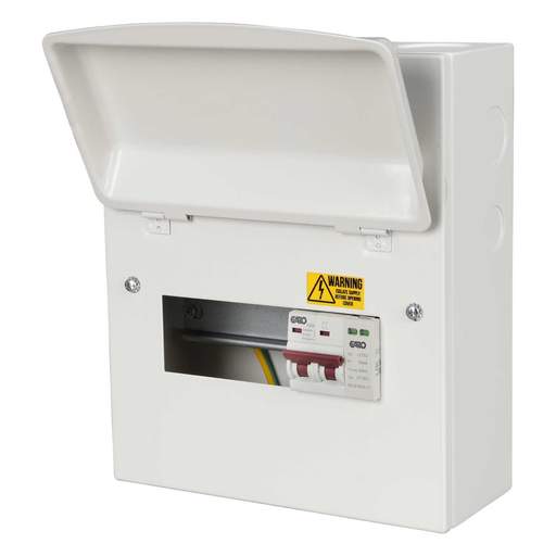 Garo 5 Way 100A Isolator Incomer Metal Clad Consumer Unit with Type 2 ...