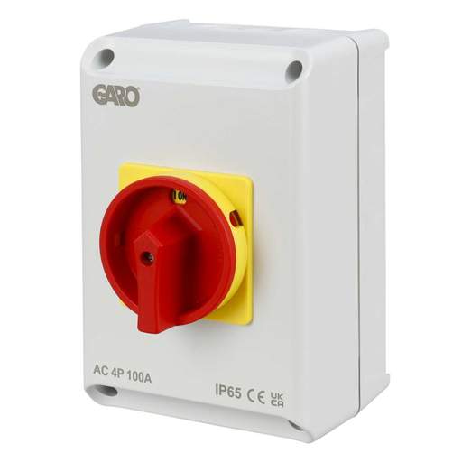Garo 100A 4 Pole Rotary Isolator Switch IP65 (SIAC4100IP65) | CEF