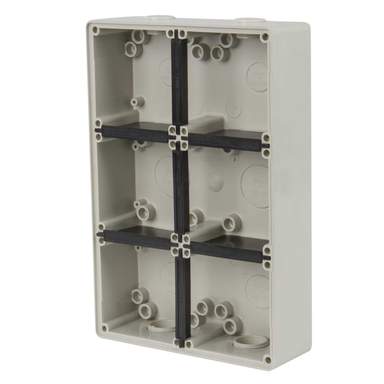 Schneider Clipsal IP66 Mounting Enclosure 6 Gang Grey (56E6GY) | CEF