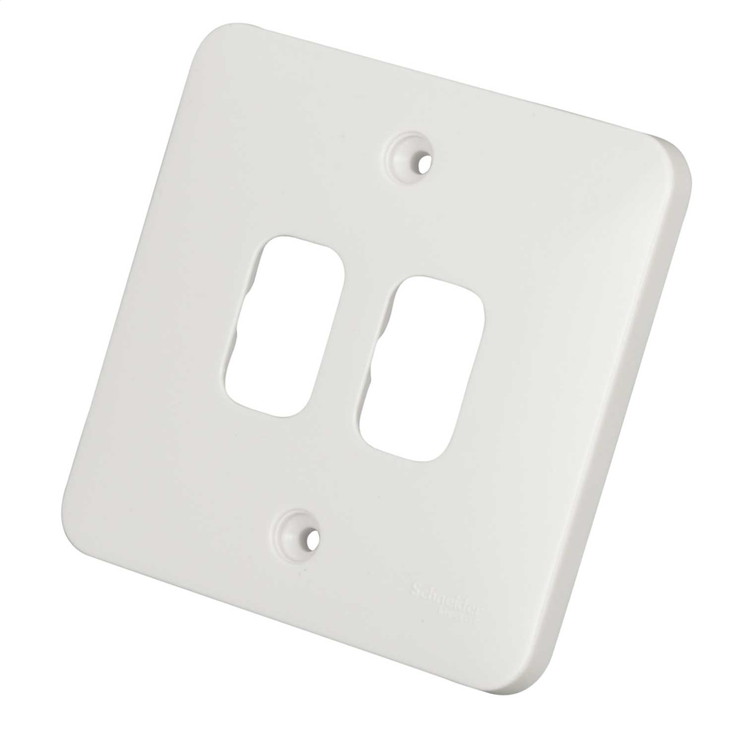 Schneider Lisse 2 Gang Grid Plate White (GGBL02G) | CEF