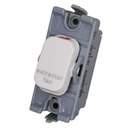 Schneider Lisse 20A Double Pole Grid Switch marked Extractor Fan ...