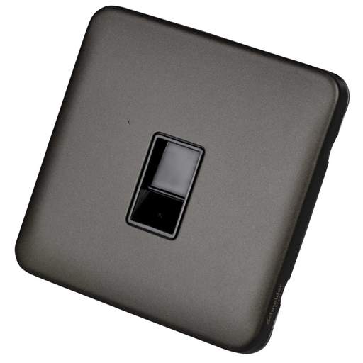 Schneider Lisse Deco 1 Gang RJ45 CAT5E Socket Black Insert Mocha Bronze ...