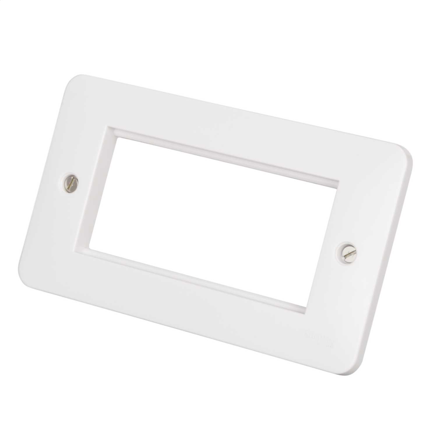 Schneider Lisse 2 Gang 4 Module Plate White (GGBL8080) | CEF