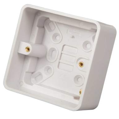 Schneider Lisse 1 Gang 47mm Pattress Back Box White (GGBL9147) | CEF