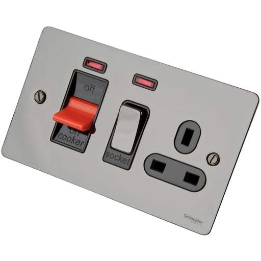 Schneider GET Ultimate Flat Plate 45A DP Cooker Control Unit with Neon ...