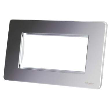 Schneider GET Ultimate 2 Gang 4 Module Screwless Face Plate Polished ...
