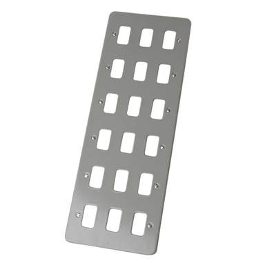 Schneider GET Ultimate 18 Gang Grid Front Plate Metal Clad (GUG18GMC) | CEF