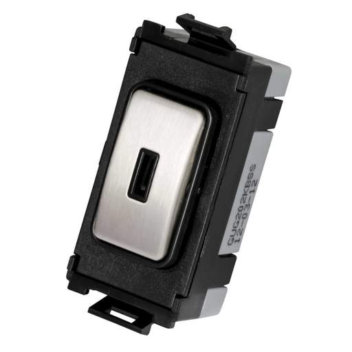 Schneider GET Ultimate 20A 2 Way Grid Key Switch Stainless Steel Black ...