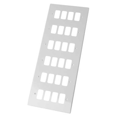 Schneider GET Ultimate 24 Gang Grid Face Plate White (GUG24G) | CEF