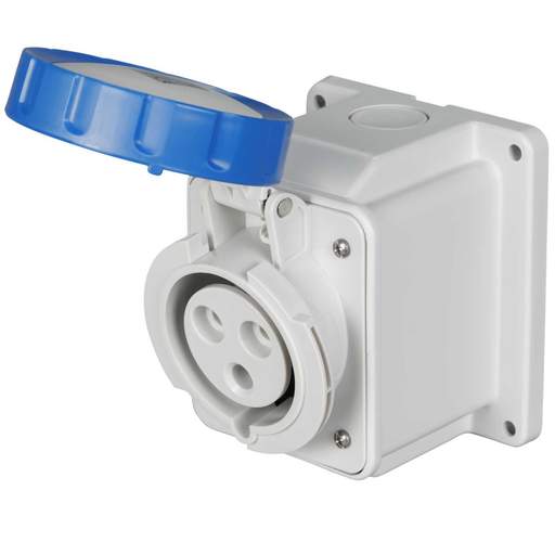 Gewiss 32A 2P+E 230V Angled Wall Mounted Socket IP67 (GW62437) | CEF