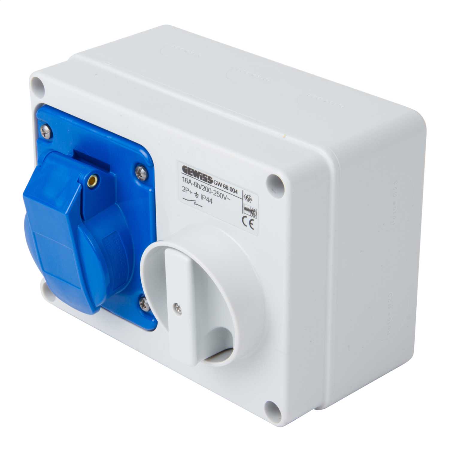 Gewiss 16A 2P+E 230V Interlocked Switched Socket IP44 (GW66004) | CEF
