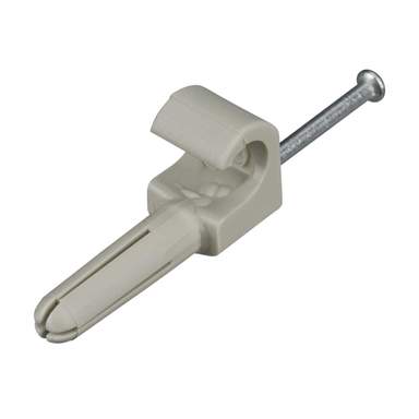 Tillex 8 - 12mm Round Plug Clips Grey (Pack of 100) (102224) | CEF