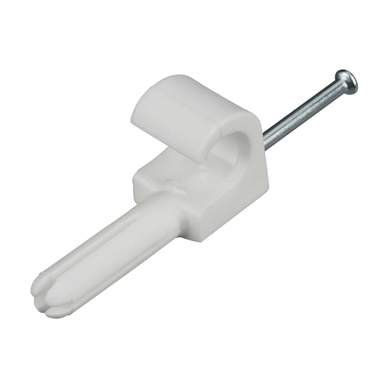 Tillex 10 - 14mm Round Plug Clips White (Pack of 100) (104211) | CEF