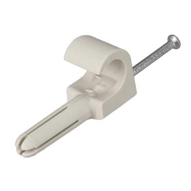 Tillex 10 - 14mm Round Plug Clips Grey (Pack of 100) (104228) | CEF