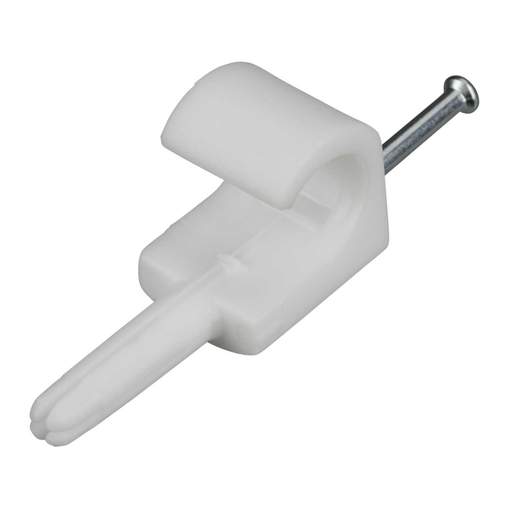 Tillex 14 - 18mm Round Plug Clips White (Pack of 100) (106215) | CEF