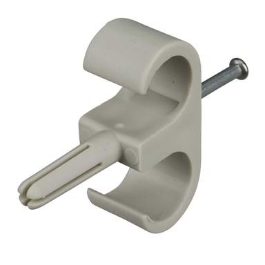 Tillex 14 - 18mm Round Double Plug Clips Grey (Pack of 60) (106420) | CEF