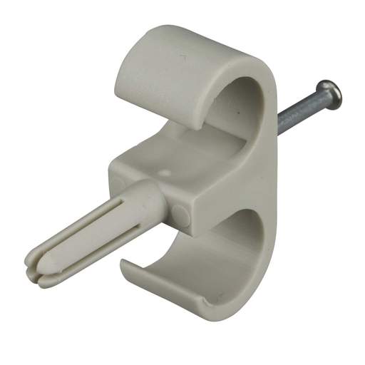Tillex 14 - 18mm Round Double Plug Clips Grey (Pack of 60) (106420) | CEF