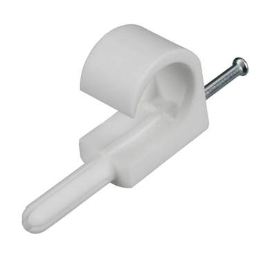 Tillex 18 - 22mm Round Plug Clips White (Pack of 50) (108202) | CEF
