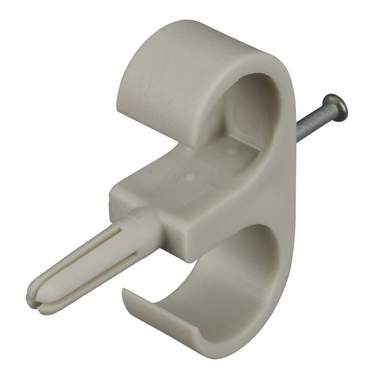 Tillex 18 - 22mm Round Double Plug Clips Grey (Pack of 40) (108431) | CEF