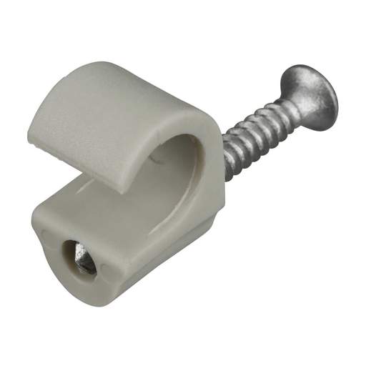 Tillex 14 - 18mm Round Drill Cable Clips Grey (Pack of 100) (150102) | CEF