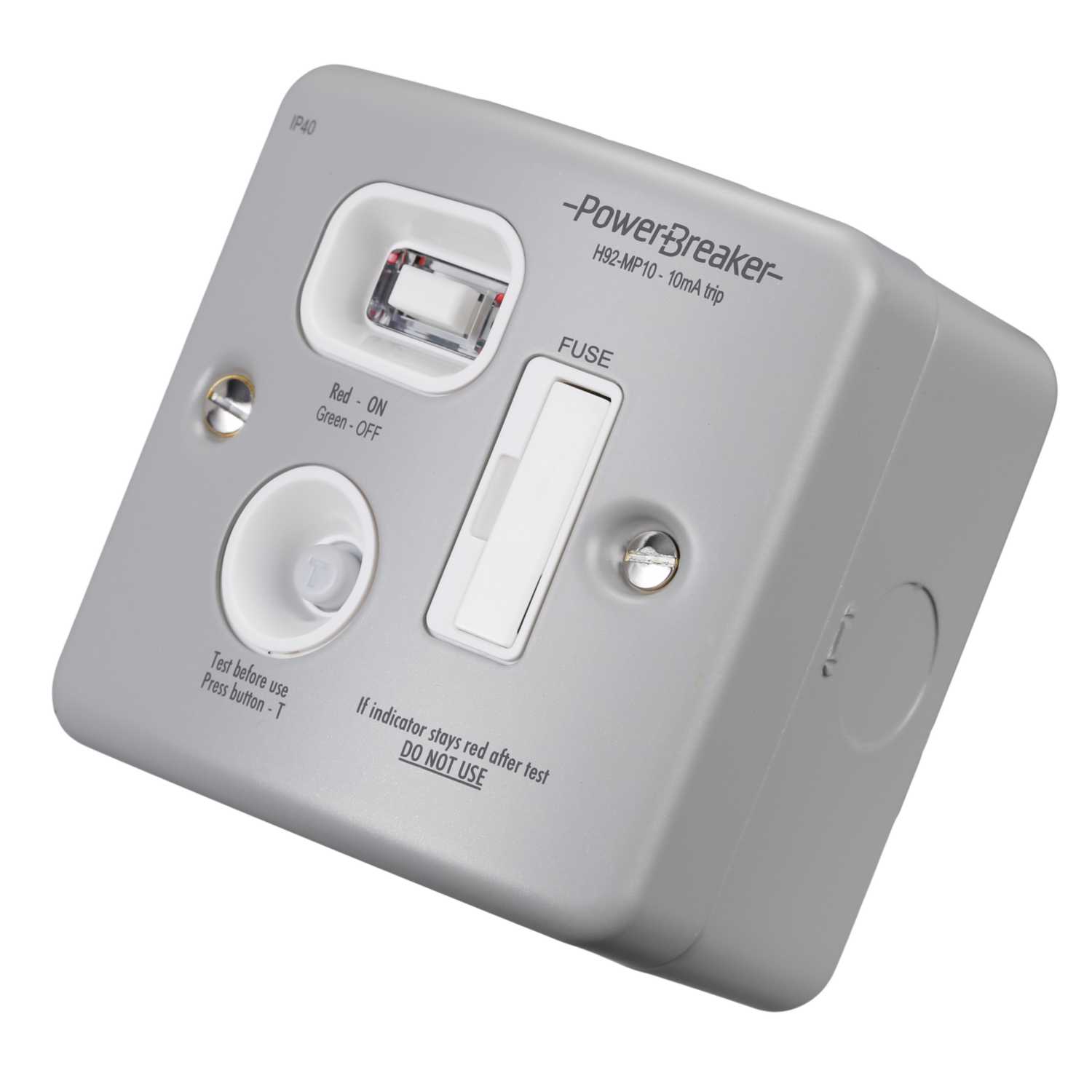 PowerBreaker 13A 10mA Type A RCD Passive Fused Spur Metal Clad (H92 ...