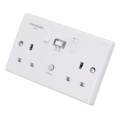 PowerBreaker 13A 2 Gang 10mA Type A Passive RCD Socket (K22-WP10) | CEF