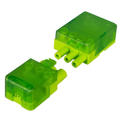 Greenbrook 20A 3 Pin Push-In Cord Grip Lighting Connector Green (LCGN3P ...