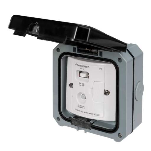 PowerBreaker 13A DP 1 Gang RCD Fused Spur Weatherproof IP66 (PSPRCD1G ...