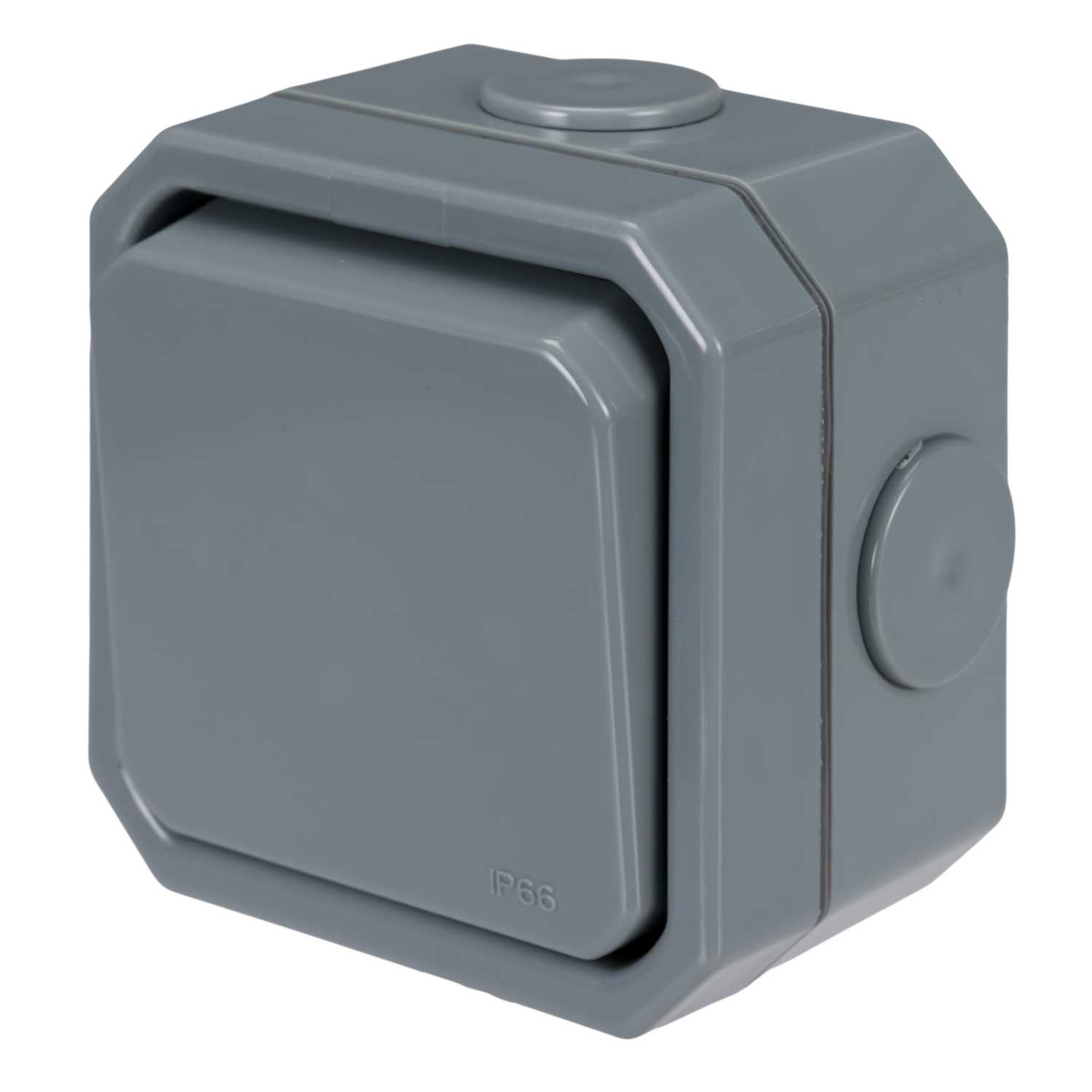 Greenbrook 10A 1 Gang 2 Way Weatherproof Light Switch IP66 Grey ...