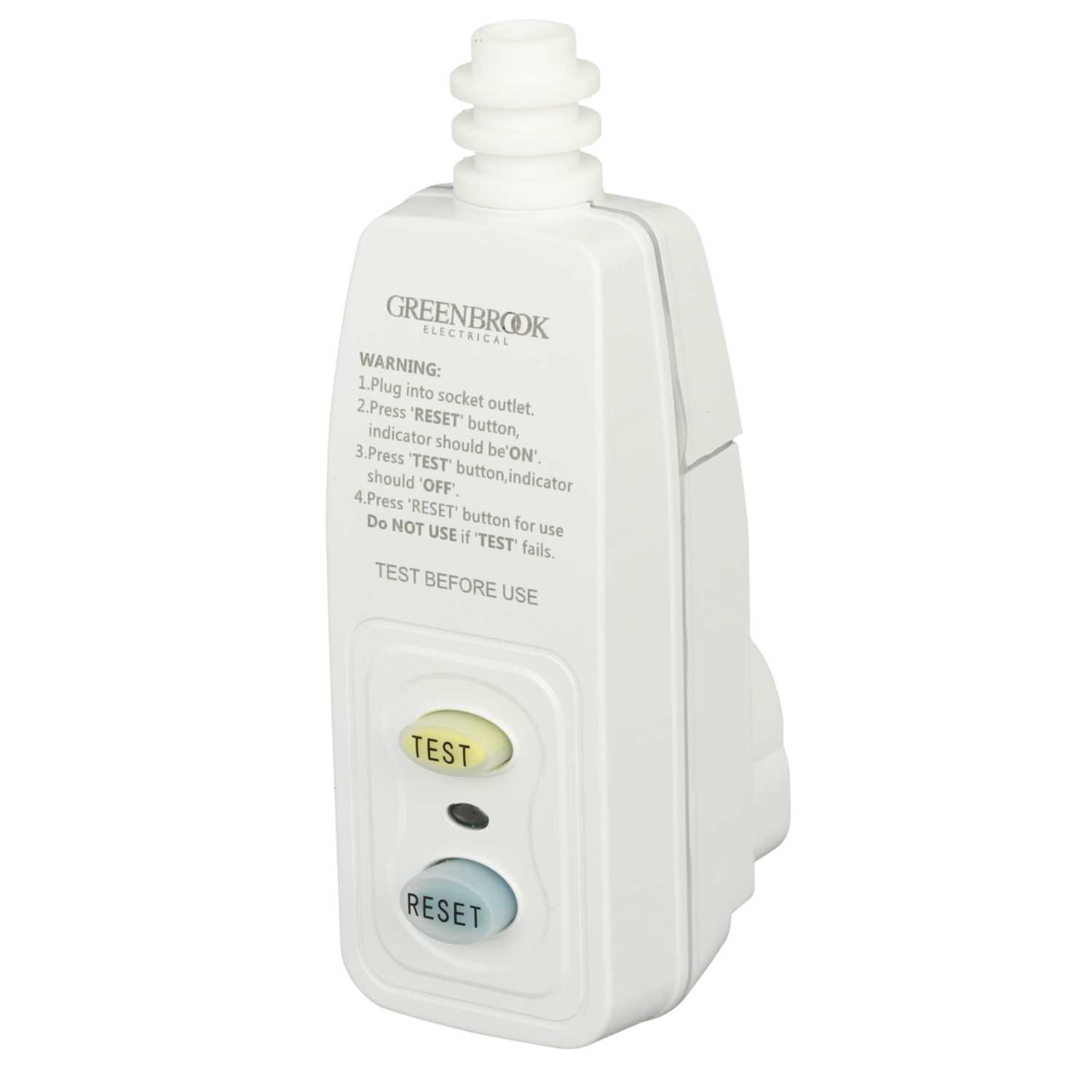 Greenbrook 13A 30mA RCD Plug White (RCDP-C) | CEF