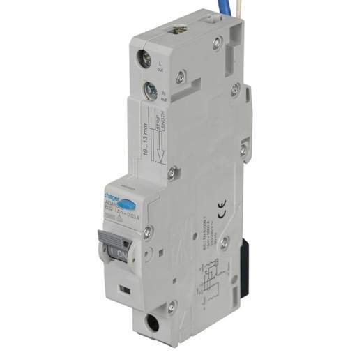 Hager 32A Single Pole 1 Module B Curve 10kA 30mA Type A RCBO (ADB432U ...
