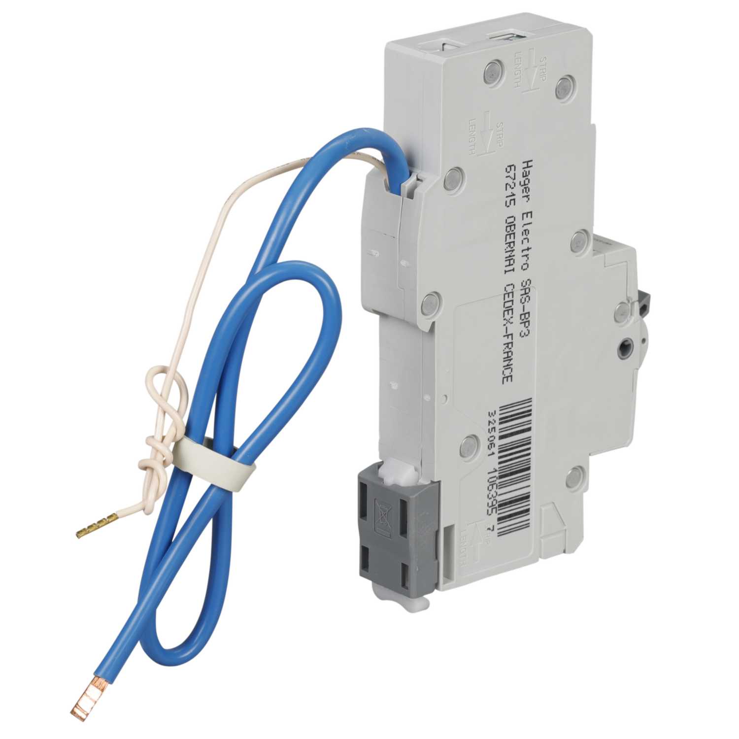 Hager 45A Single Pole and Neutral 1 Module B Curve 6kA 30mA Type A RCBO ...