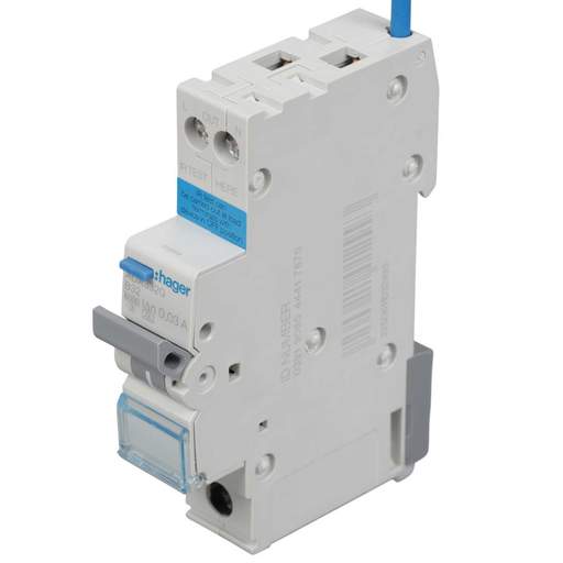 Hager 32A Single Pole 1 Module B Curve 6kA 30mA Type A RCBO (ADA332G) | CEF