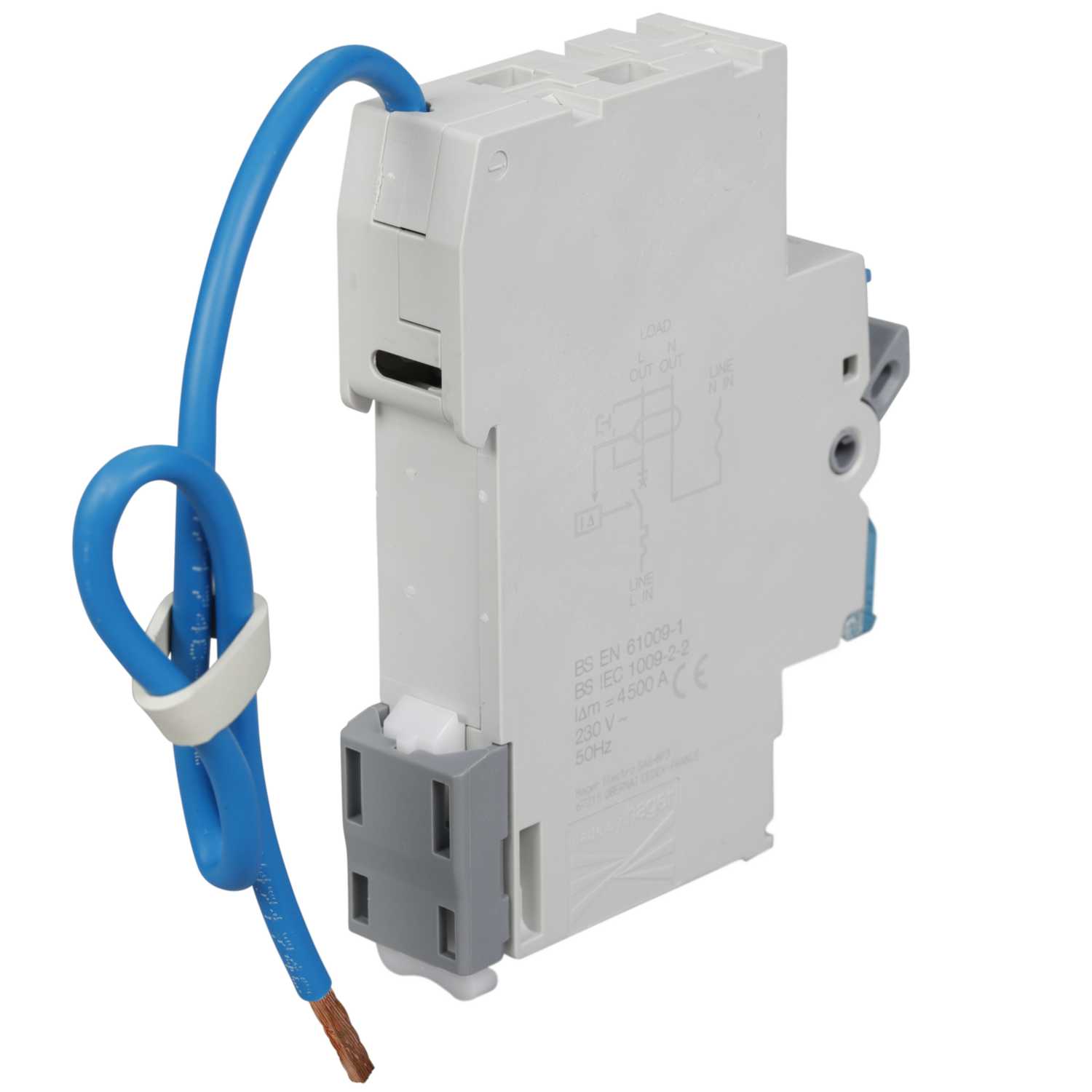 Hager 32A Single Pole and Neutral 1 Module B Curve 6kA 30mA Type A RCBO (ADA332G) | CEF