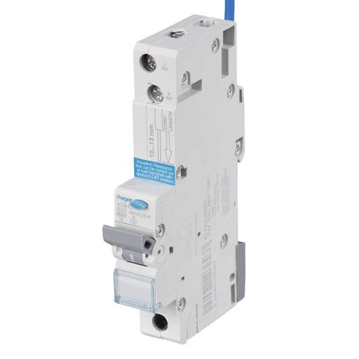 Hager 50A Single Pole 1 Module B Curve 6kA 30mA Type A RCBO (ADB450G) | CEF
