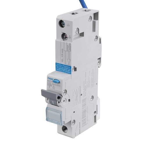 Hager 32A Single Pole 1 Module C Curve 10kA 30mA Type A RCBO (ADC432U) | CEF