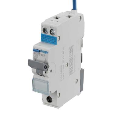 Hager 32A 1P+N 1 Module Bidirectional C Curve 6kA 30mA Type A RCBO (ADC932R) | CEF