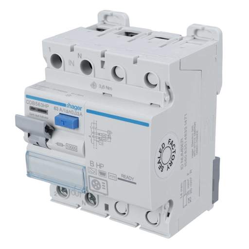 Hager 63A 2 Pole 30mA Type B HP RCD specifically for Heat Pumps ...