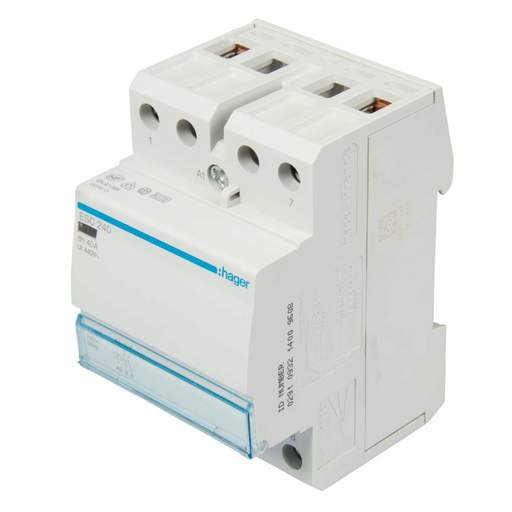 Hager 40A 3 Module Contactor 2 NO Contacts (ESC240) | CEF