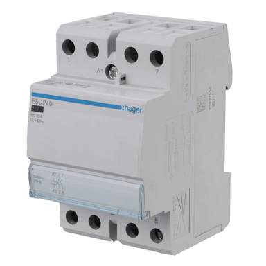 Hager 40A 3 Module Contactor 2 NO Contacts (ESC240) | CEF