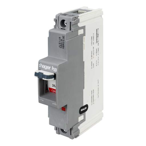 Hager 25A Single Pole 18kA H3 MCCB (HDA023E) | CEF