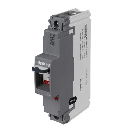 Hager 32A Single Pole 18kA H3 MCCB (HDA030E) | CEF
