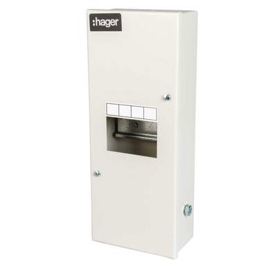 Hager 4 Module Metal Clad Extended Height Enclosure (IU44) | CEF
