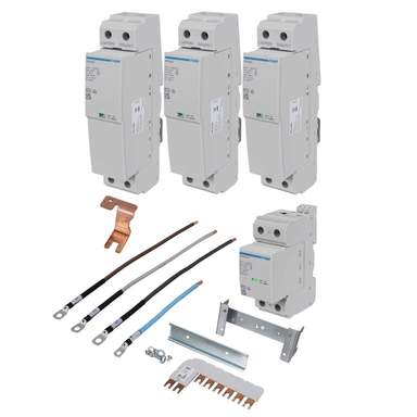Hager 400 / 630 / 800A Type 1 + 2 SPD Kit for Panel Board (JF861SPD) | CEF