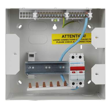 Hager 100A 6 Way Type A SP+N Metalclad Distribution Board with Incomer ...